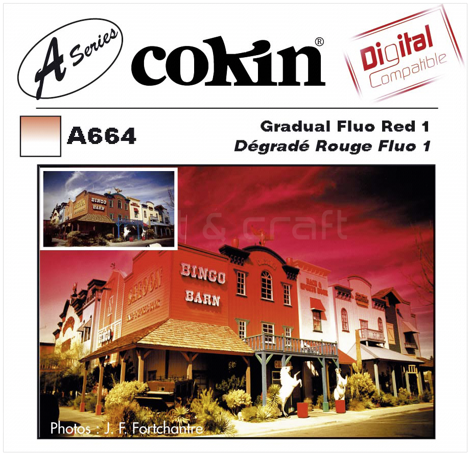 Cokin A 664 Gradual Fluo Rood 1 | Art & Craft
